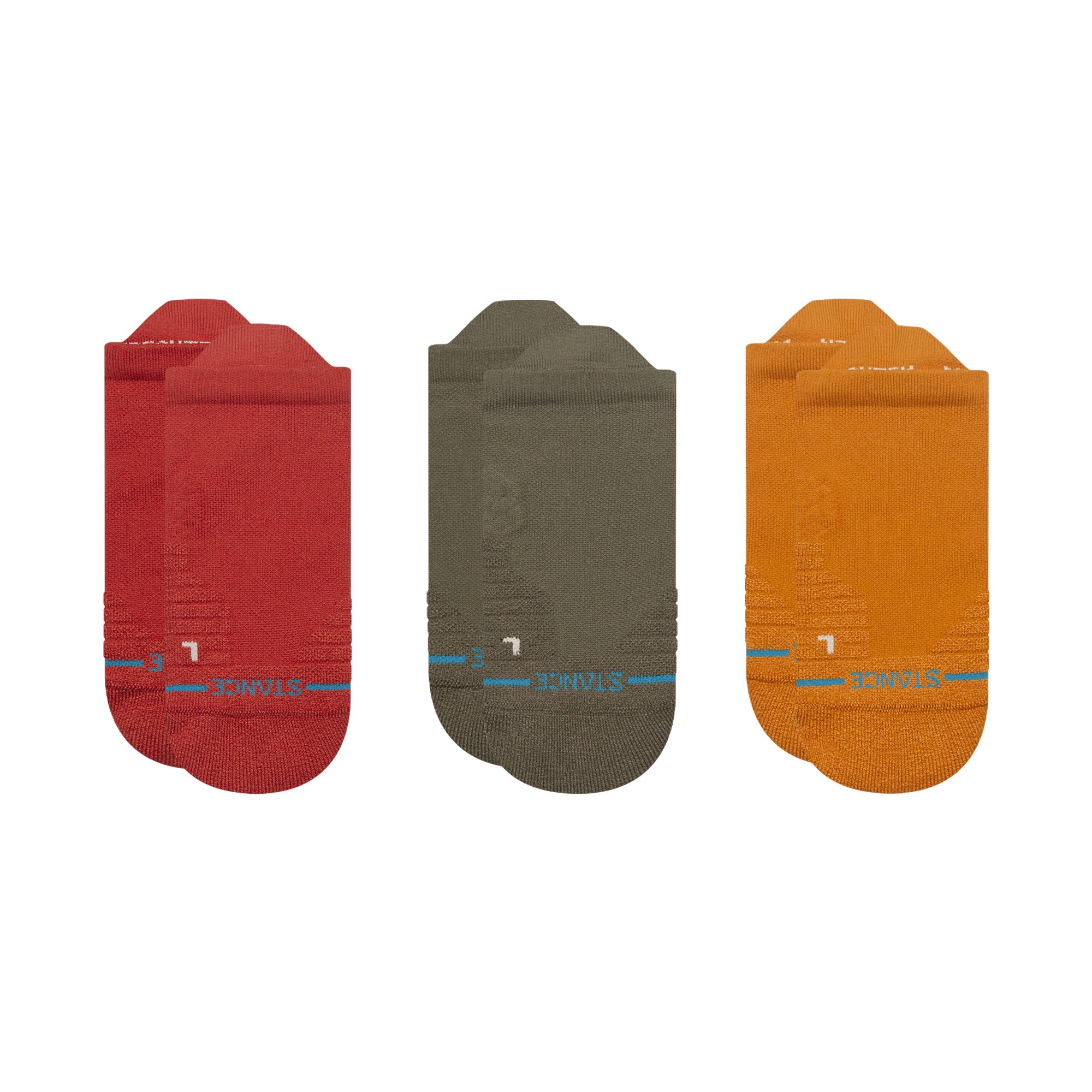 MEDIUM PERFORMANCE TAB SOCKS 3 PACK - SOLID DARK RED | Stance Socks AU