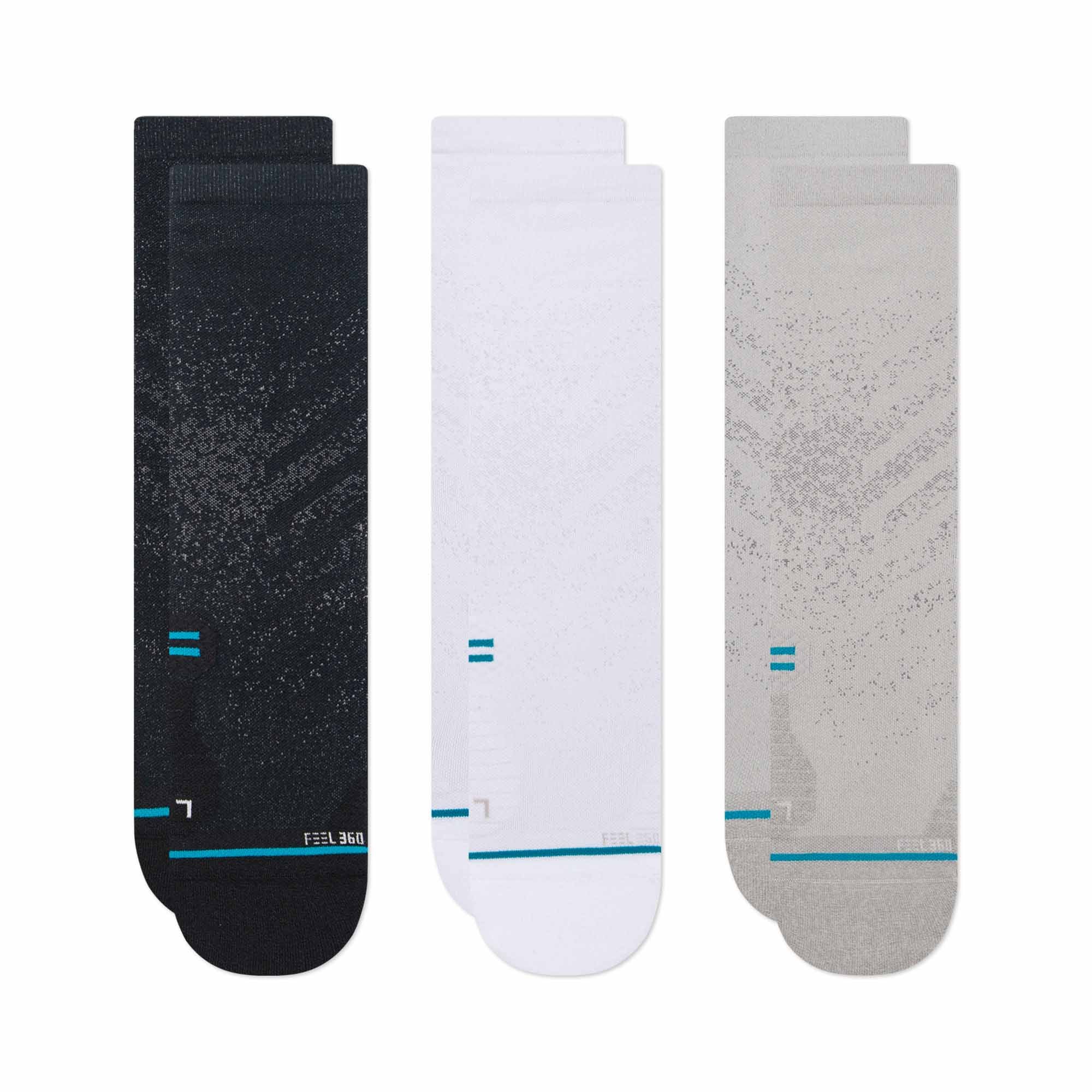 LIGHT PERFORMANCE CREW SOCKS 3 PACK - RUN LIGHT MULTI – Stance Socks AU