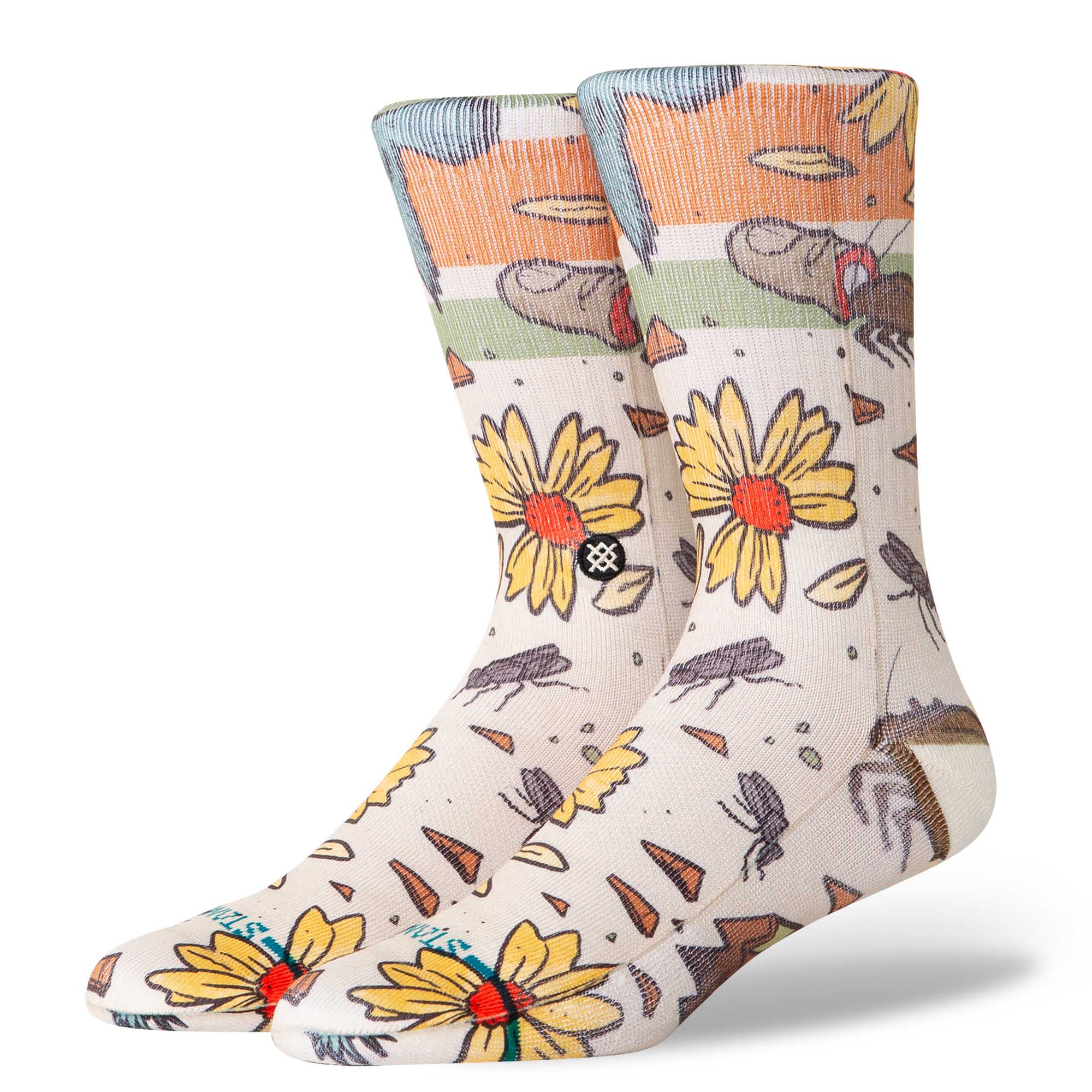 TRASHED CREW SOCKS - OFFWHITE – Stance Socks AU