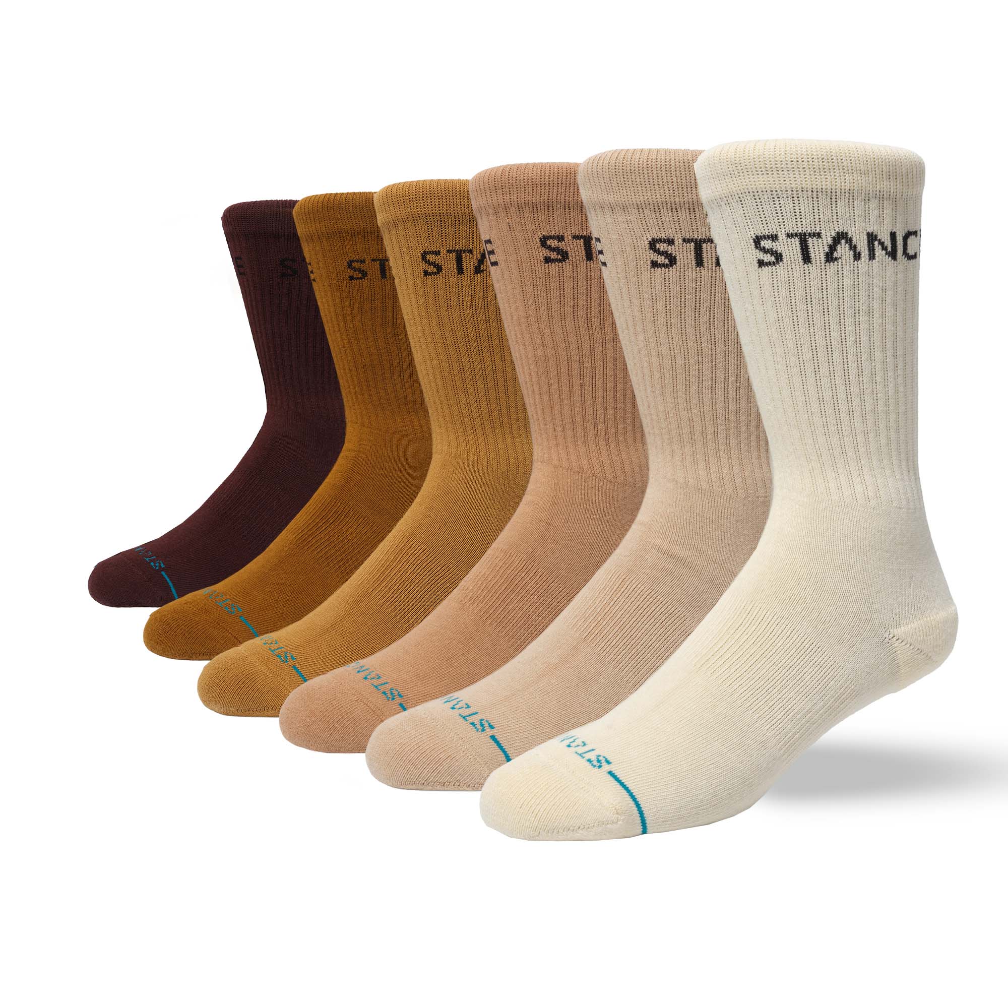 ORIGIN CREW SOCKS 6 PACK - CREAM – Stance Socks AU