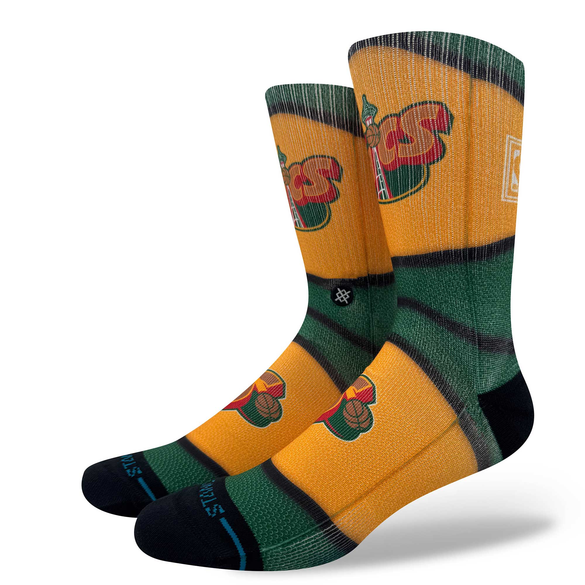 SEATTLE SUPERSONICS MINI BALL HARDWOOD CLASSICS CREW SOCKS – Stance ...