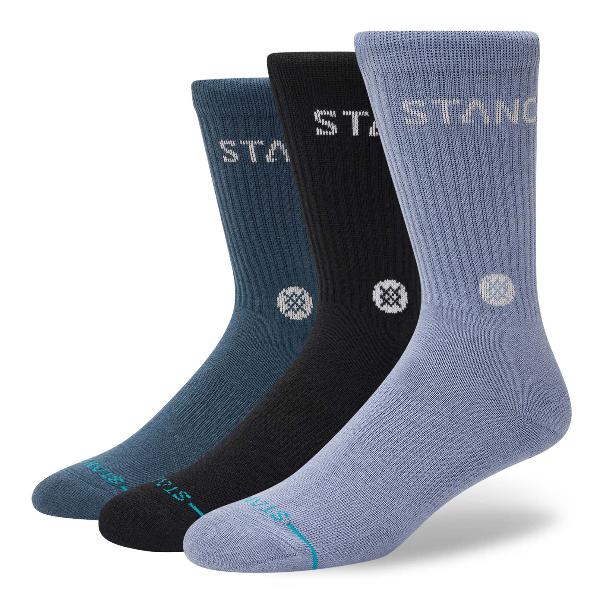 ORIGIN CREW SOCKS 3 PACK - INDIGO | Stance Socks AU
