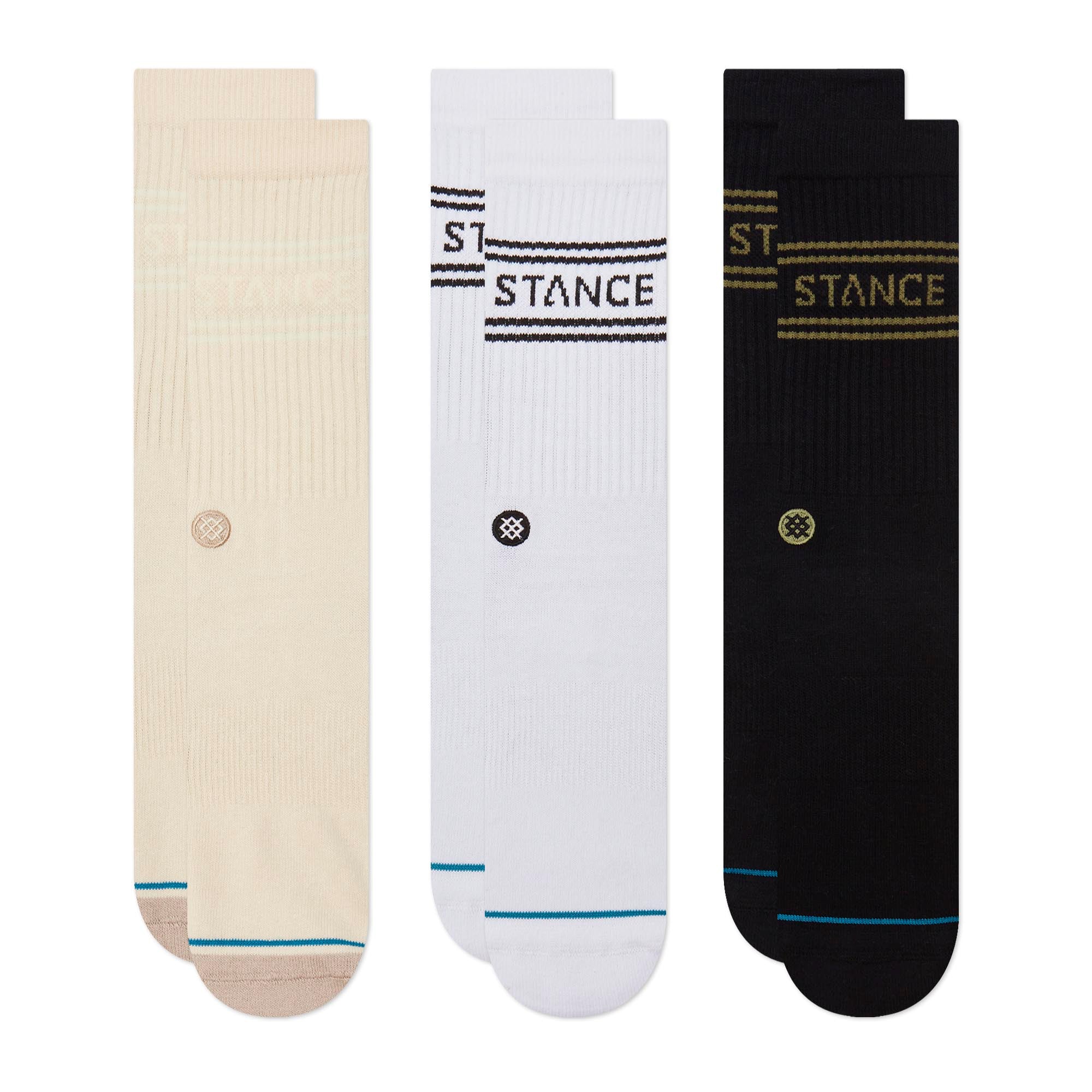 BASIC CREW SOCKS 3 PACK CREW - OATMEAL – Stance Socks AU