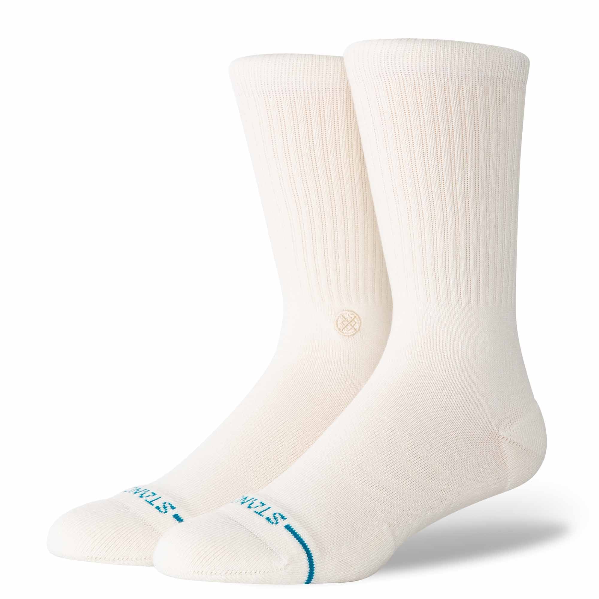 ICON ORGANIC CREW SOCKS - WHITE – Stance Socks AU