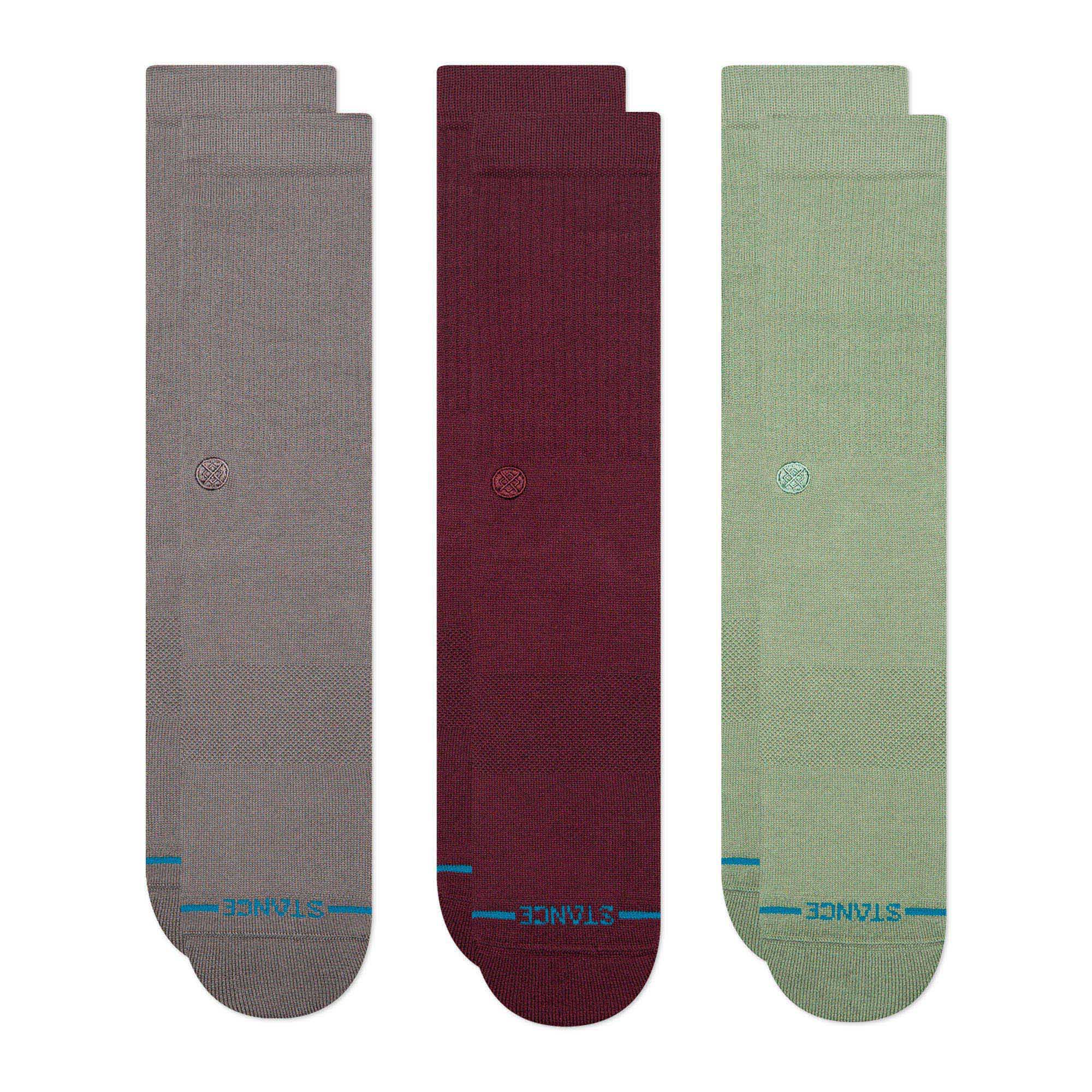 ICON CREW SOCKS 3 PACK - DARK GREY – Stance Socks AU