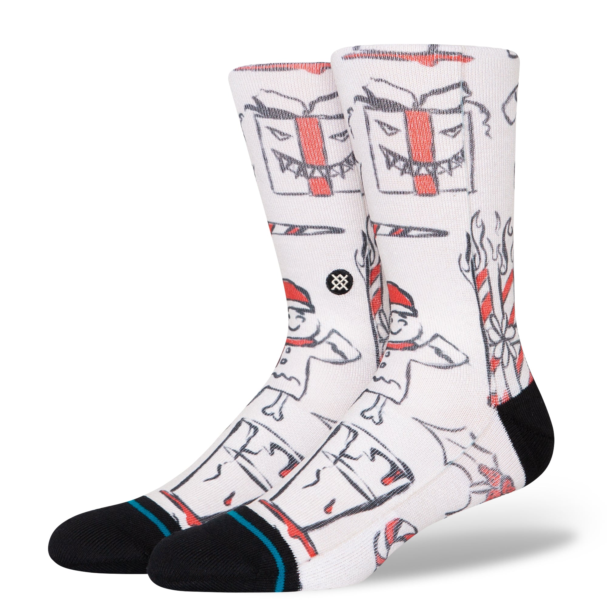 ANGRY HOLIDAYZ CREW SOCKS - OFFWHITE – Stance Socks AU
