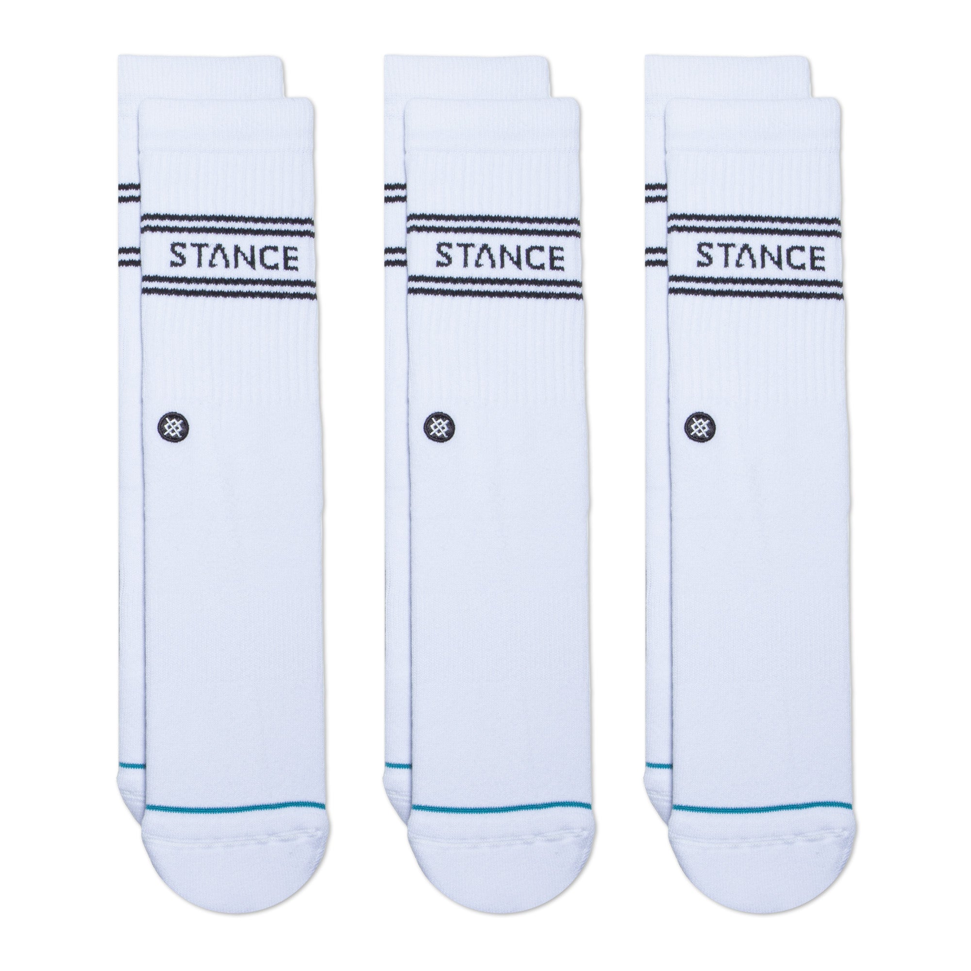 BASIC CREW SOCKS 3 PACK - WHITE | Stance AU – Stance Socks AU